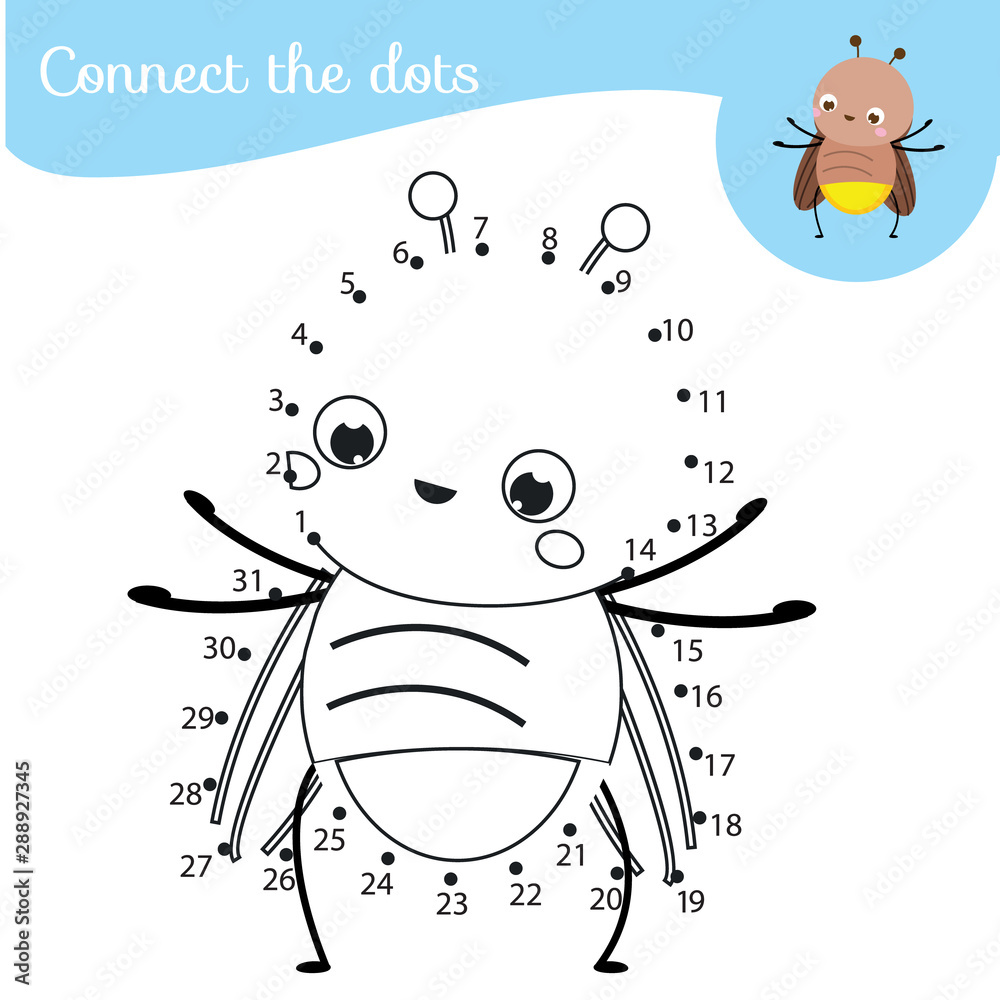 Connect the dots. Dot to dot by numbers activity for kids and toddlers ...