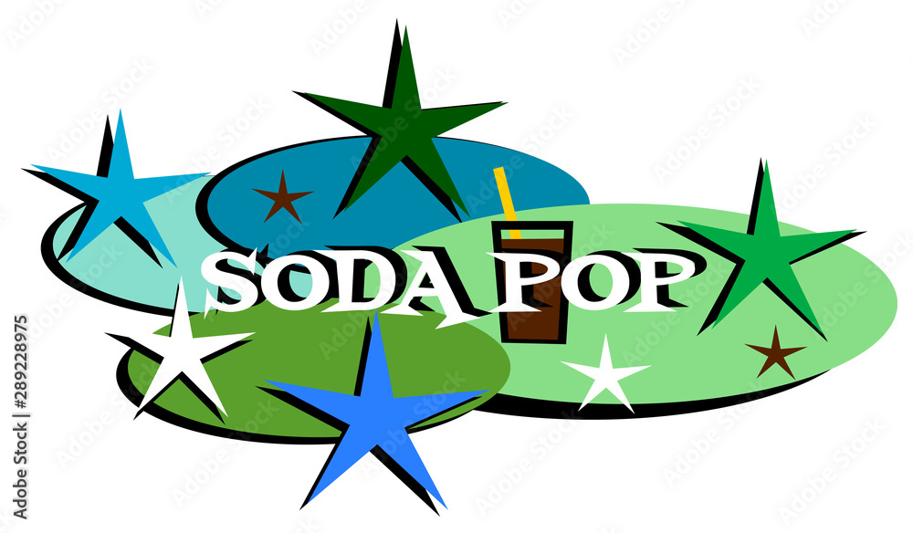 mid-century modern soda pop design Stock Vector | Adobe Stock
