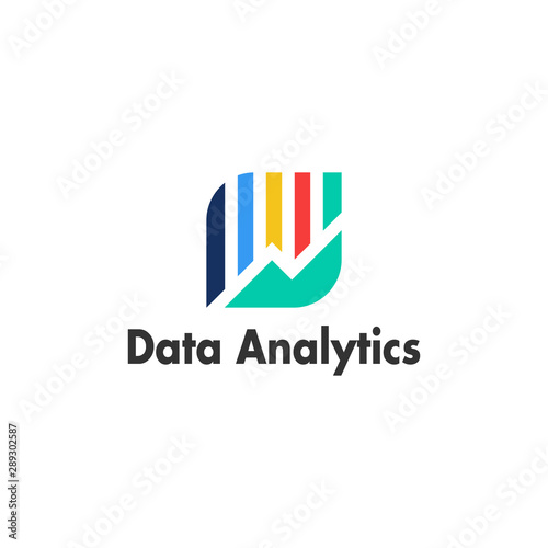 Data analytics logo design inspiration Stock Vector | Adobe Stock