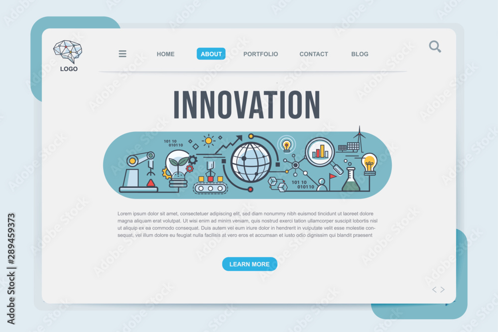 Innovation Landing page web design templates for banner, inspiration ...