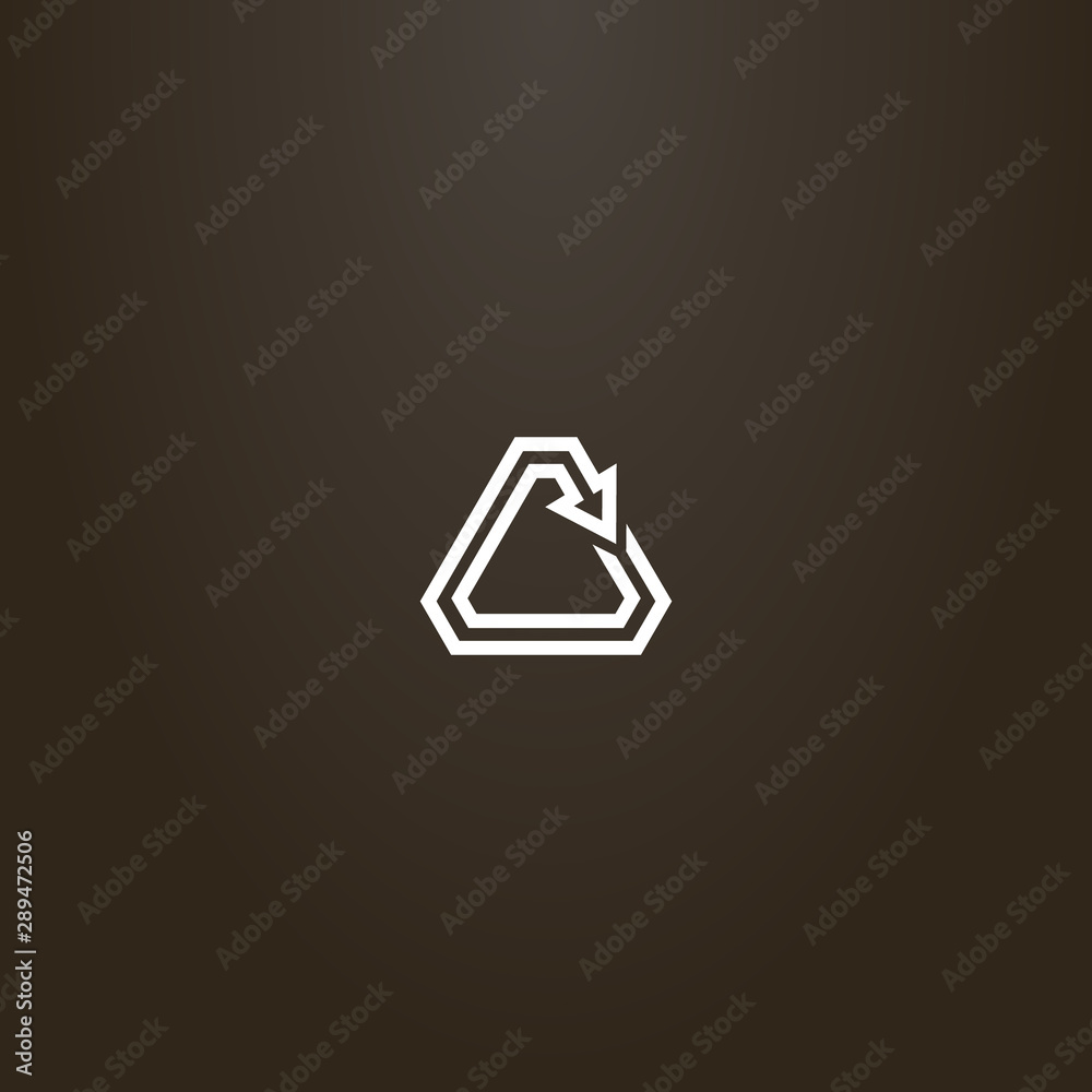 white sign on a black background. simple vector line art sign of a ...