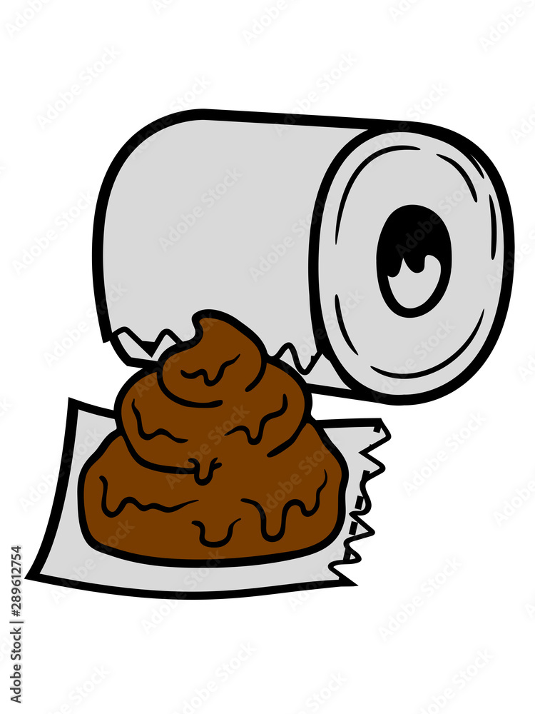 haufen scheiße häufchen abgerissen stück toiletten papier klopapier klo ...