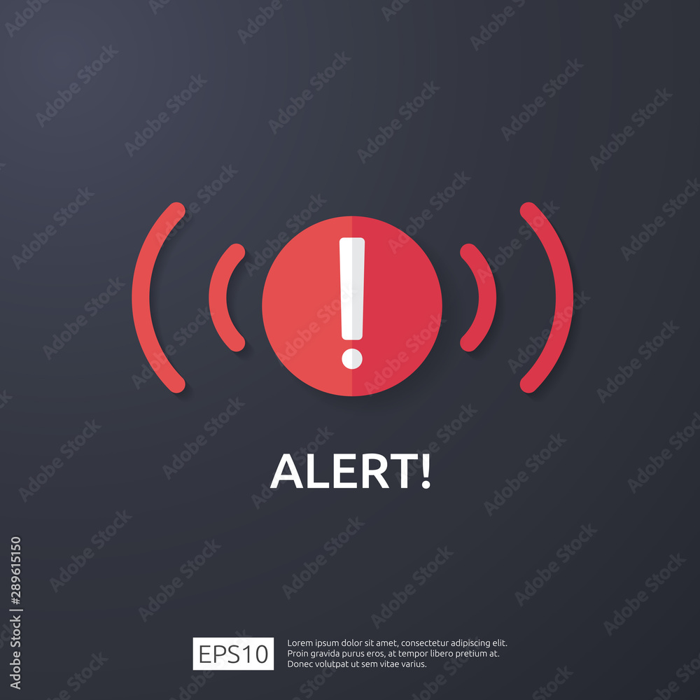 attention warning attacker alert sign with exclamation mark. beware ...