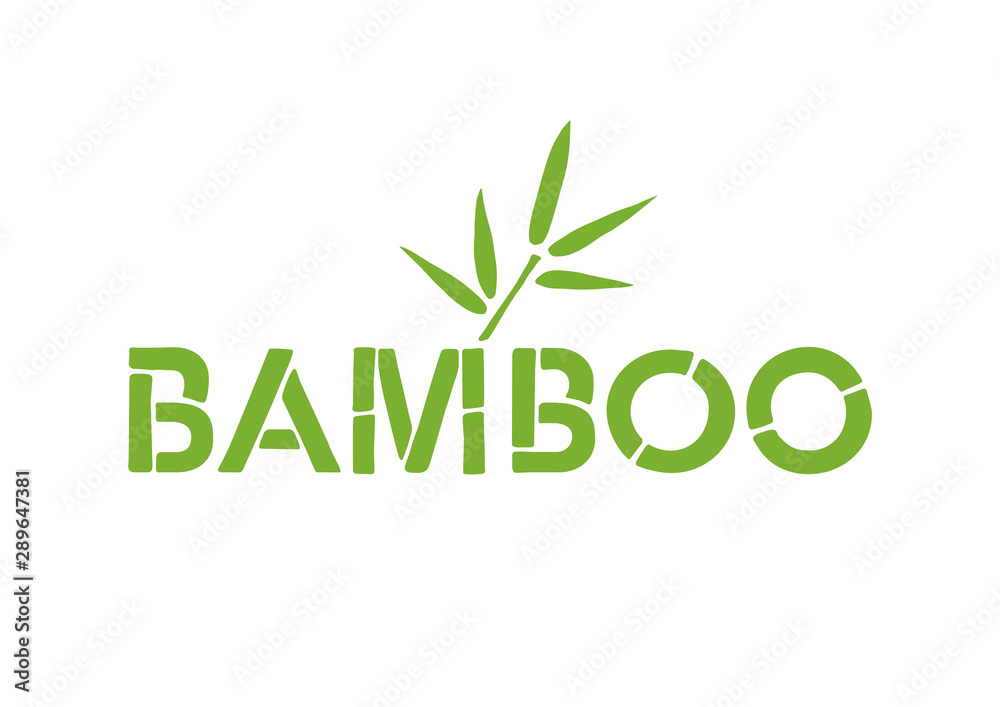 Bamboo Font Icon. Bamboo Text Design. English Vector Logo. Stock Vector ...