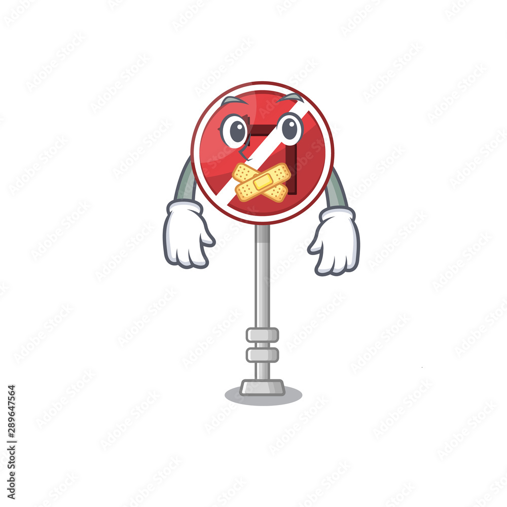 Silent no left turn with the cartoon Stock Vector | Adobe Stock