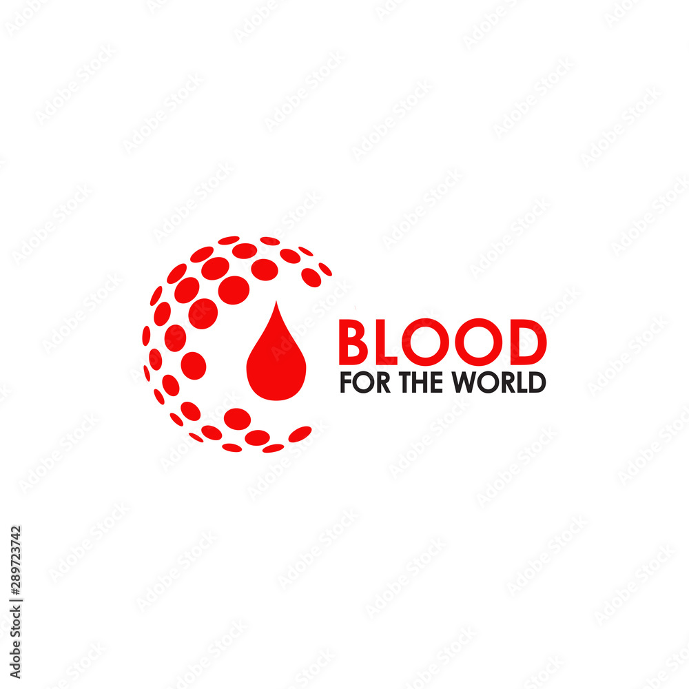 Blood donation logo design vector template Stock Vector | Adobe Stock