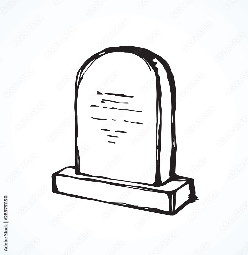 Tomb. Vector drawing Stock Vector | Adobe Stock