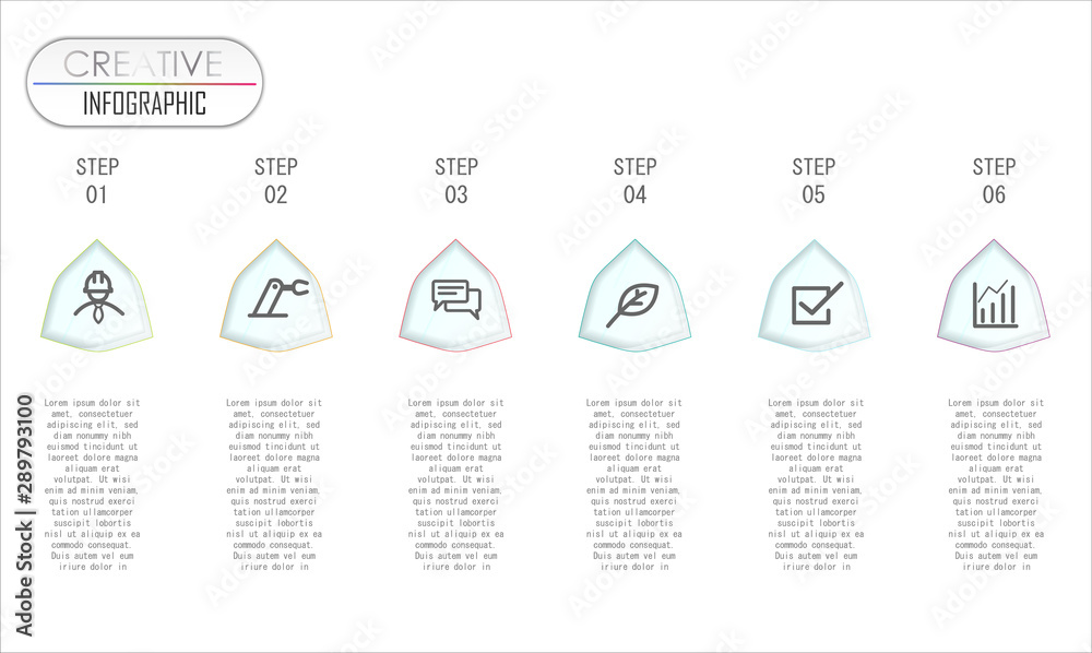 Vector de Stock Infographic Diagram design with step process flowchart ...