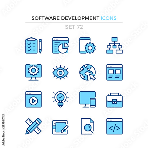 Software development icons. Vector line icons set. Premium quality ... Software development icons. Vector line icons set. Premium quality ...