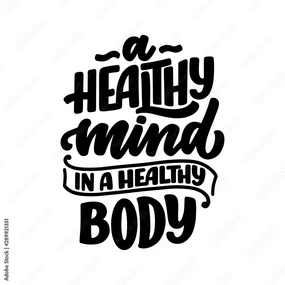 Abstract lettering about sport and fitness for poster or print design ...