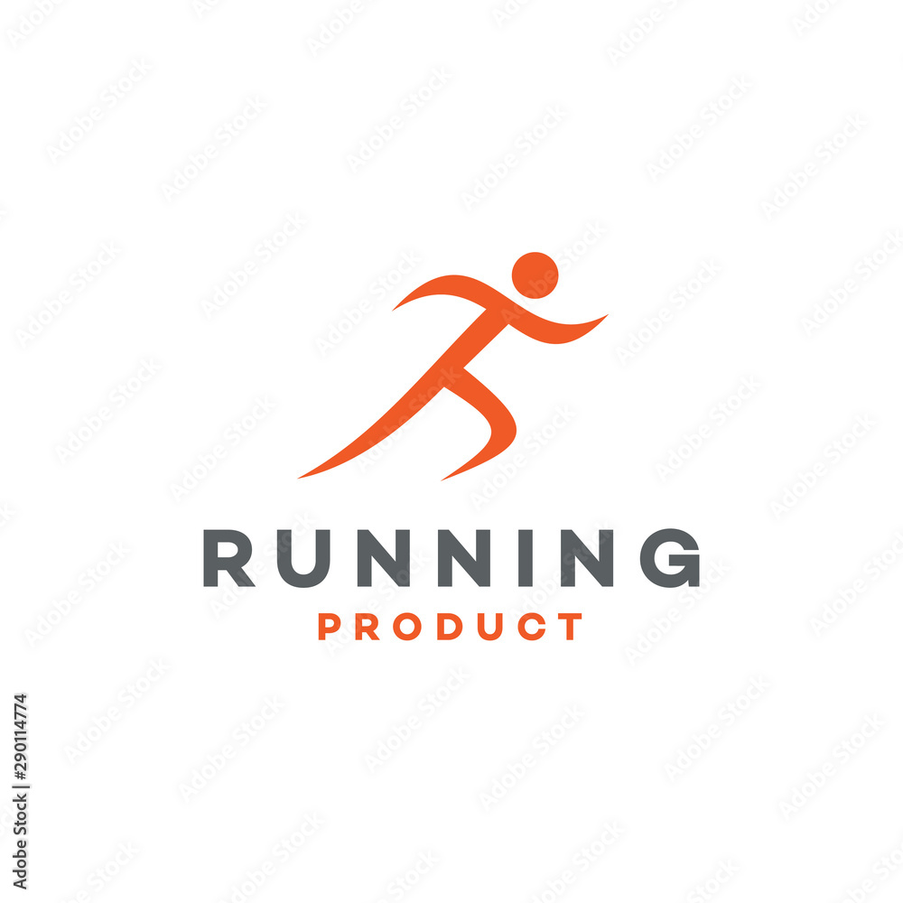 Abstract Running Logo Design Inspiration Stock Vector | Adobe Stock