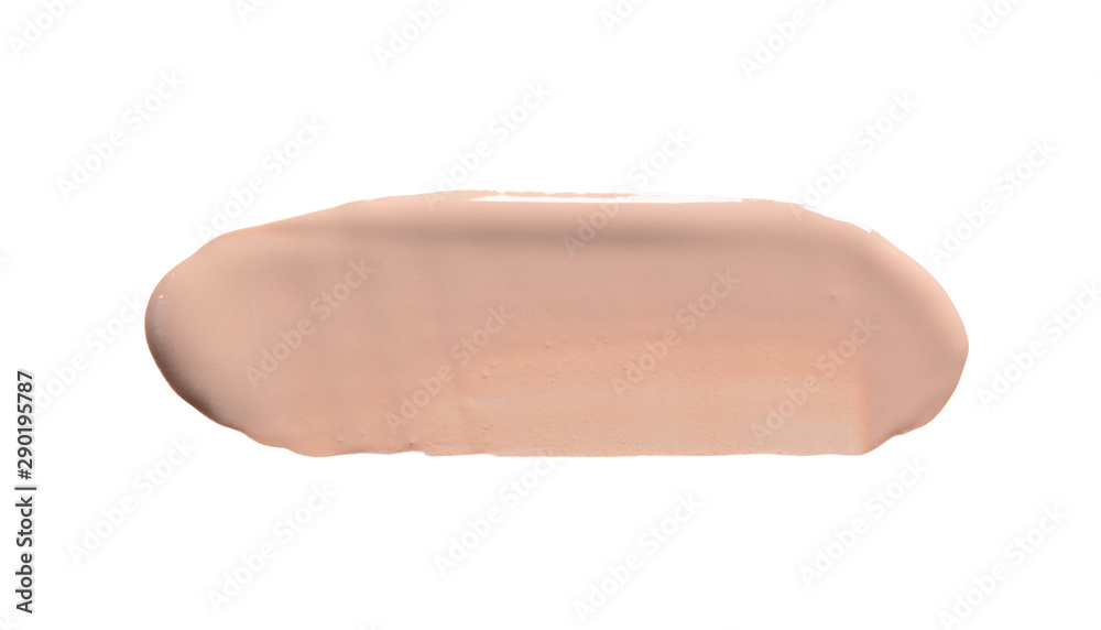 Liquid foundation cream swatch smudge smear isolated on white ...