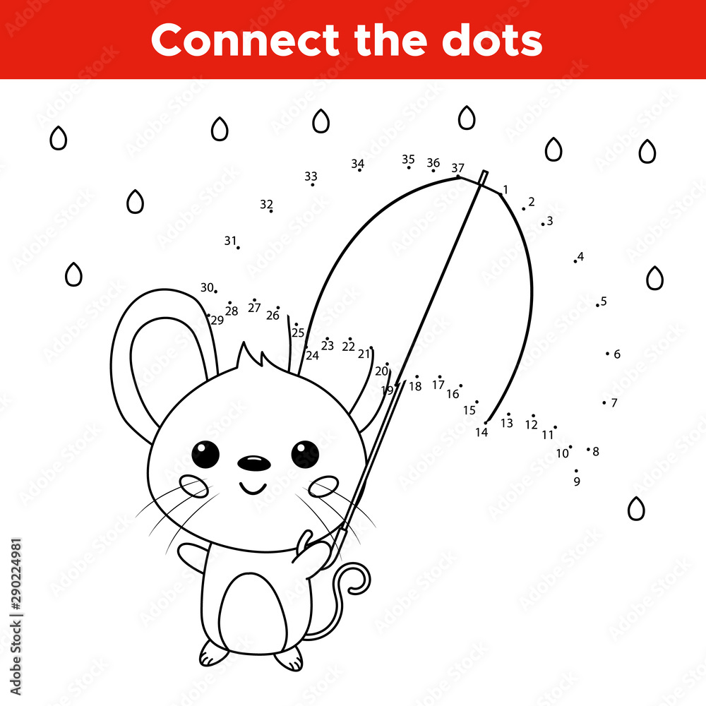 Educational game for preschoolers. Connect number dot to dot activity ...