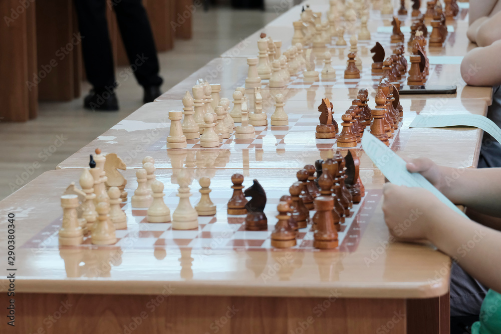 Chess, Board game. The game concept. Developing the abilities of using ...
