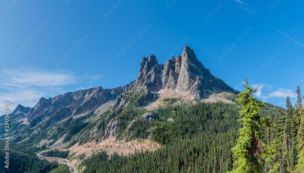 Panorama of the Liberty Bell Mountain Group Taken from the Washington ...