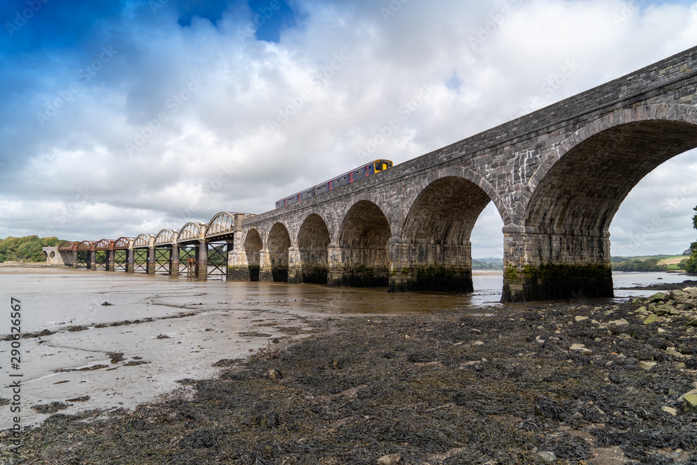 Rail Bridge over the River Tavy Devon Dartmoor Plymouth for the Tamar ...