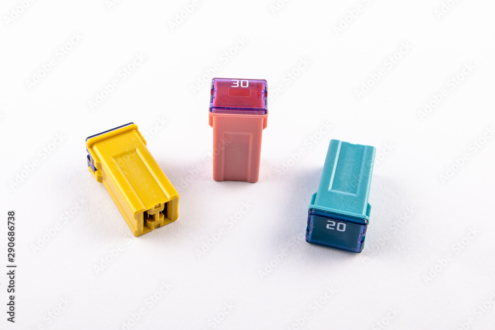 PAL blade normal profile Japan fuses with different ampers on isolated ...