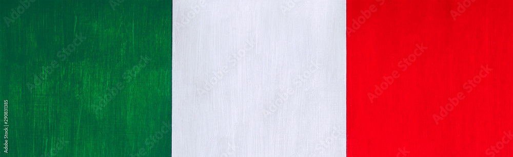 Italian flag panorama / banner - wide, long and thin panoramic in a ...