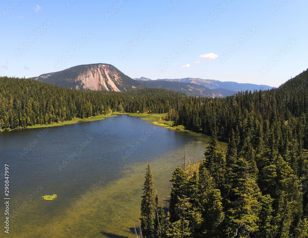 Incredible aerial shots of Leech Lake with Spiral Butte in the stunning ...