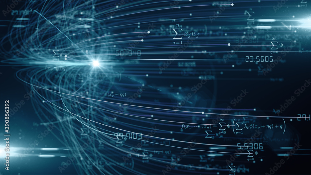 Math Equations of Artificial intelligence AI deep learning computer ...