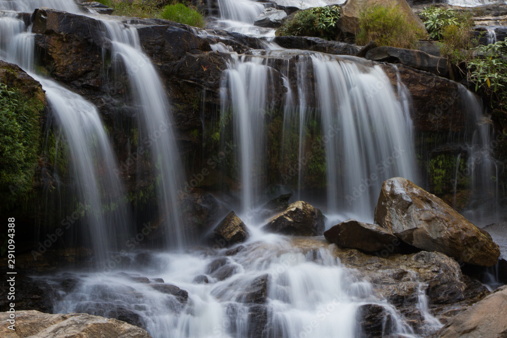 Mae Ya Waterfall, one of the most beautiful waterfalls in Thailand, at ...