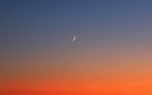 Waxing Crescent Moon At Sunset Free Stock Photo - Public Domain Pictures