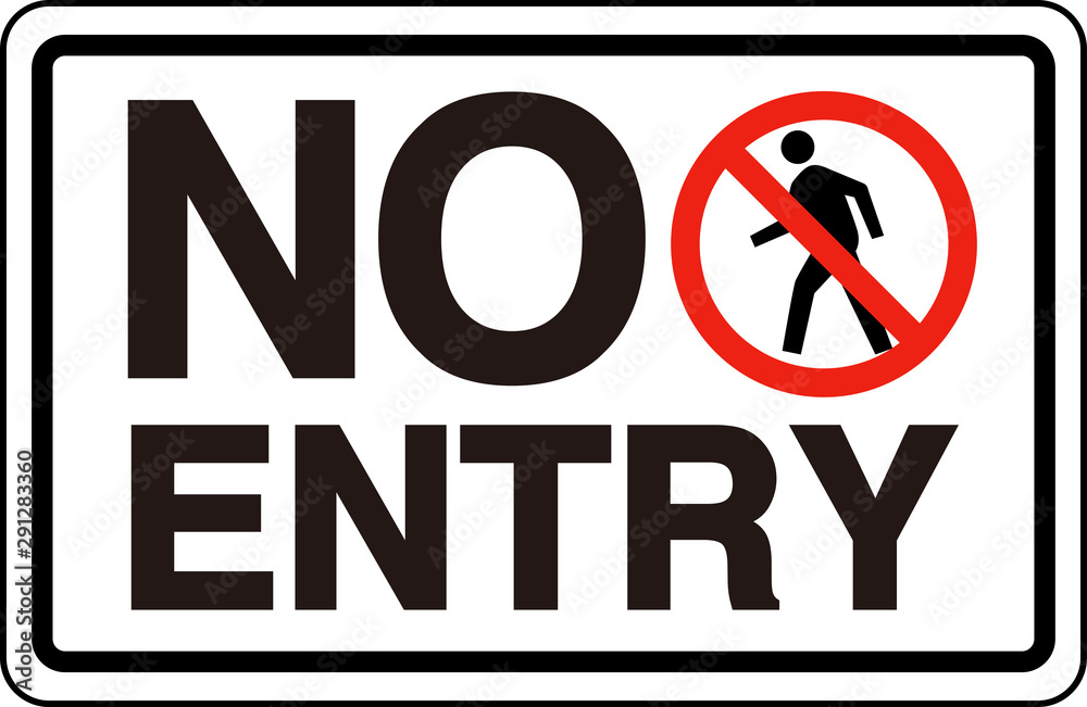 No entry Sign. Stop Sign Stock Vector | Adobe Stock