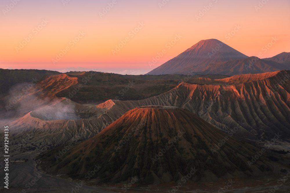 Volcanoes of Bromo mount National Park an active volcano and one of the ...
