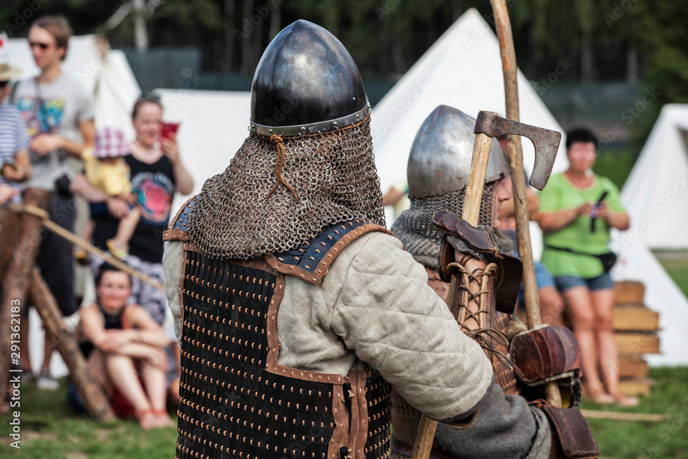 medieval Slav warriors before the battle Stock Photo | Adobe Stock