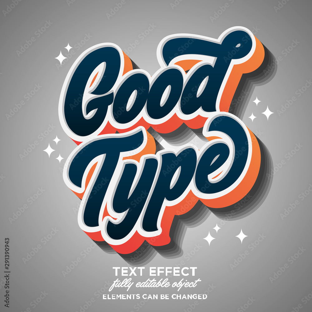 Modern text effect for typography project Stock Vector | Adobe Stock