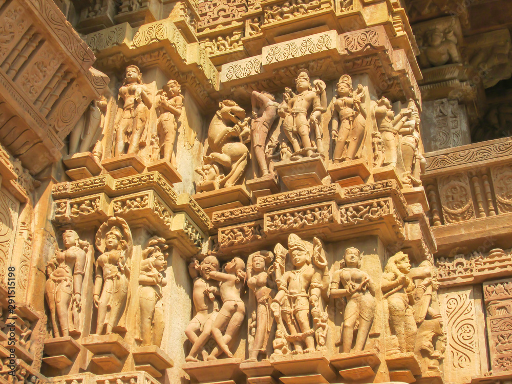 khajuraho kamasutra temple india Stock Photo | Adobe Stock