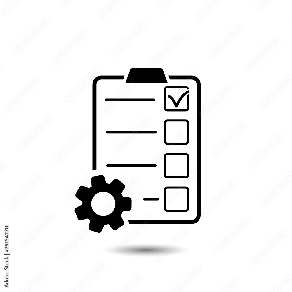 Project Management icon in flat style. Project symbol for your web site ...