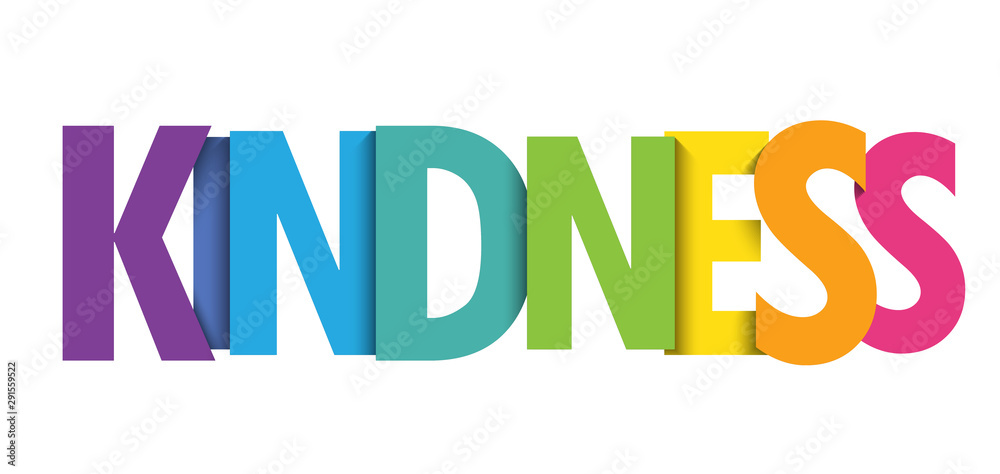 KINDNESS colorful vector typography banner Stock Vector | Adobe Stock