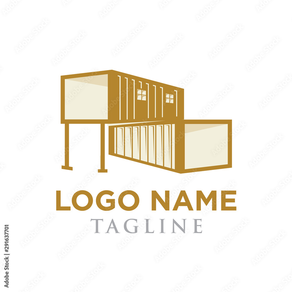Container creative house logo design Stock Vector | Adobe Stock