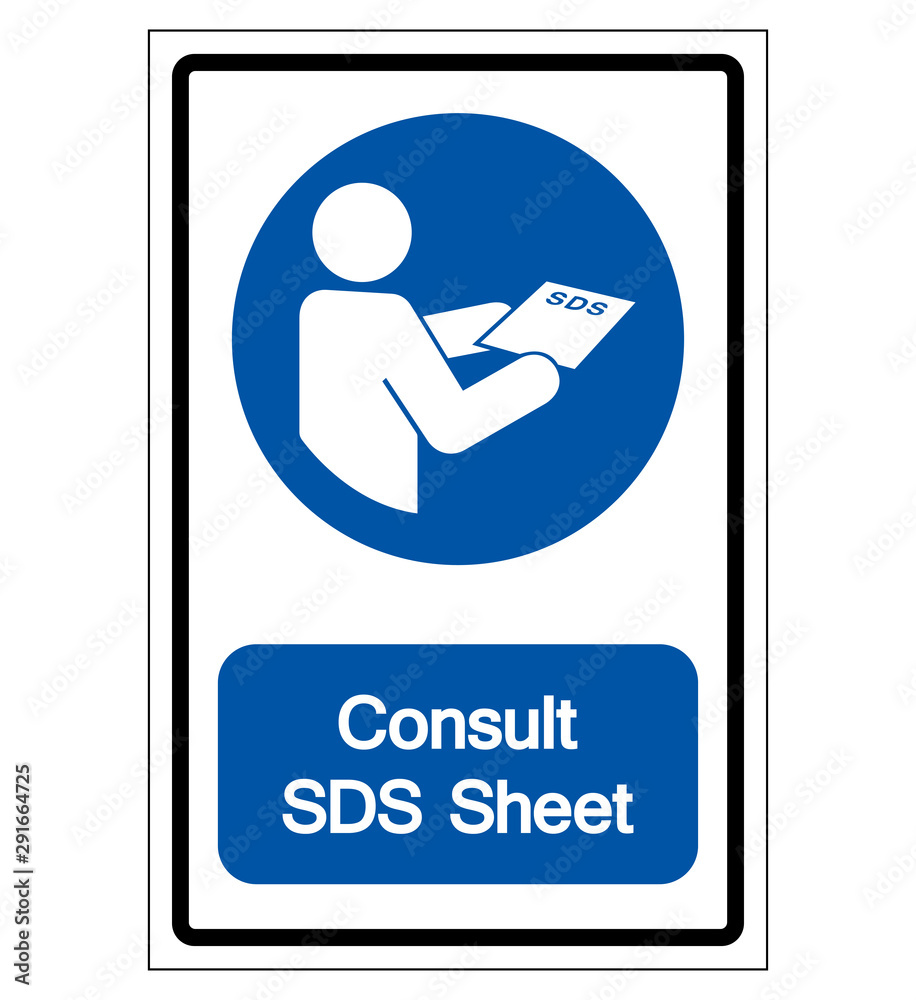 Consult SDS Sheet Symbol Sign,Vector Illustration, Isolated On White ...