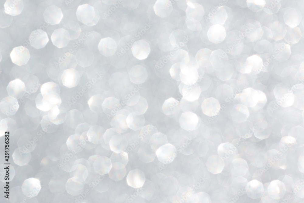 Abstract silver glitter background. Sparkle silver bokeh christmas background. Stock Photo ...