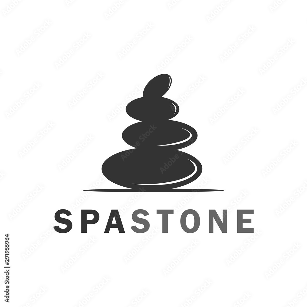 black spa stone logo, icon and template Stock Vector | Adobe Stock