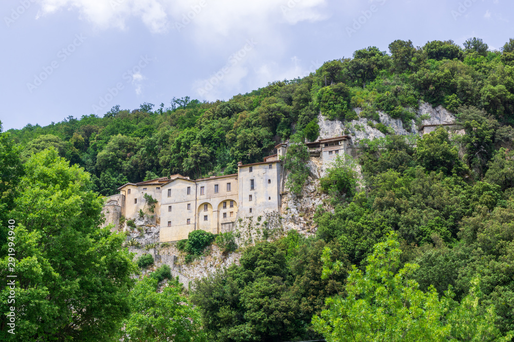 Greccio, Italy. Hermitage Shrine (Santuario di Greccio) erected by St ...