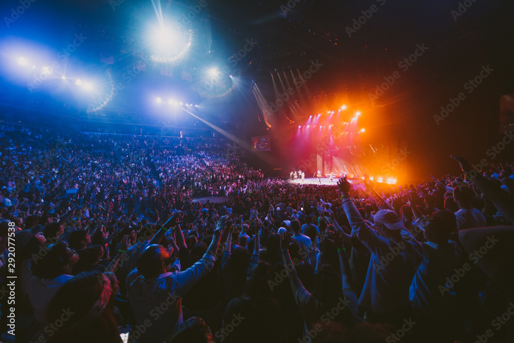 crowd of people in arena Stock Photo | Adobe Stock