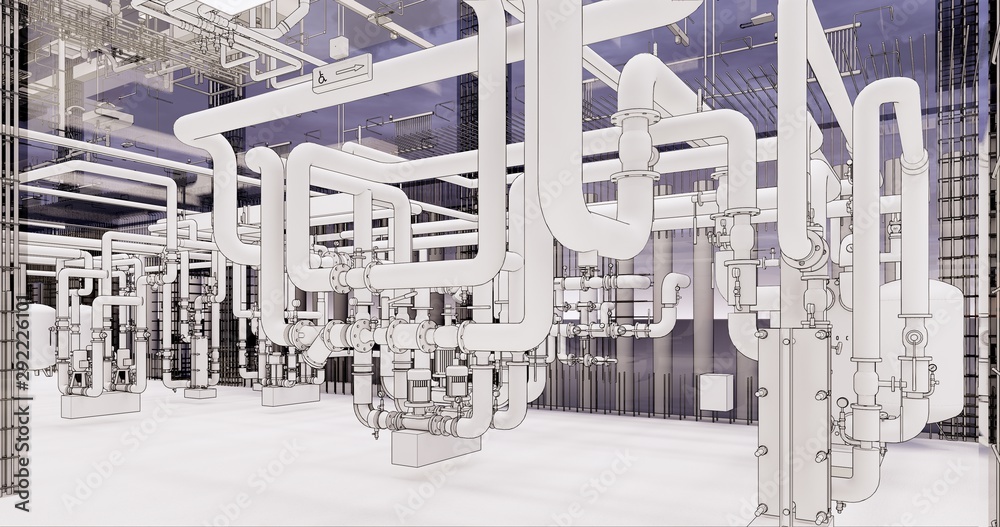 Conceptual visualization of the BIM model utilities of the building ...