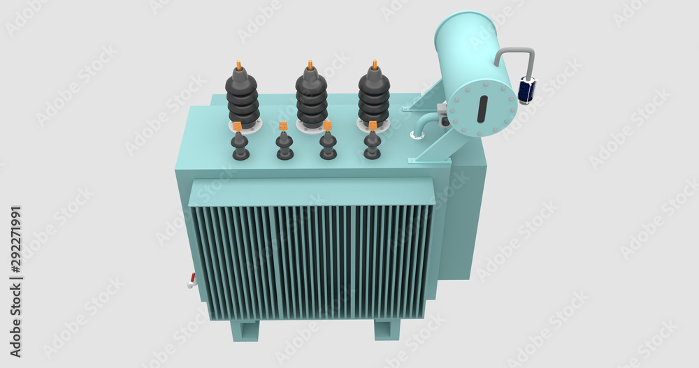 Power Transformer 3D illustration Stock Illustration | Adobe Stock