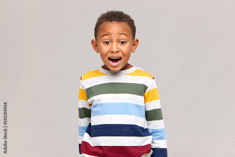 Genuine human facial expressions and feelings. Isolated image of funny ...