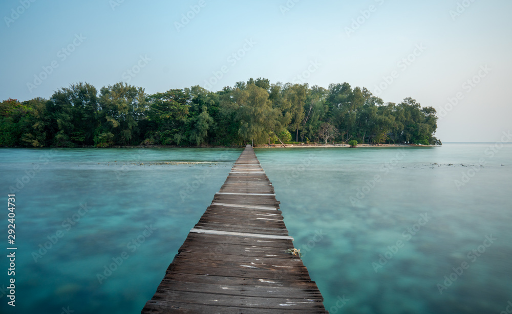Island dock at Kotok Island, Thousand Island Jakarta, Indonesia. Hope ...