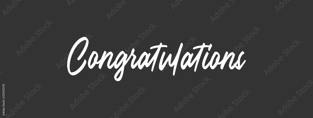 Congratulations calligraphy. Hand written text. Congrats Lettering ...