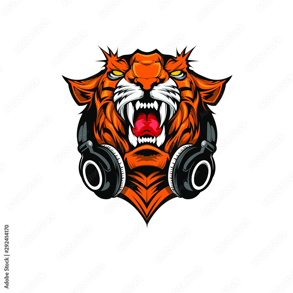 TIGER LOGO ESPORT GAMING Stock Vector | Adobe Stock