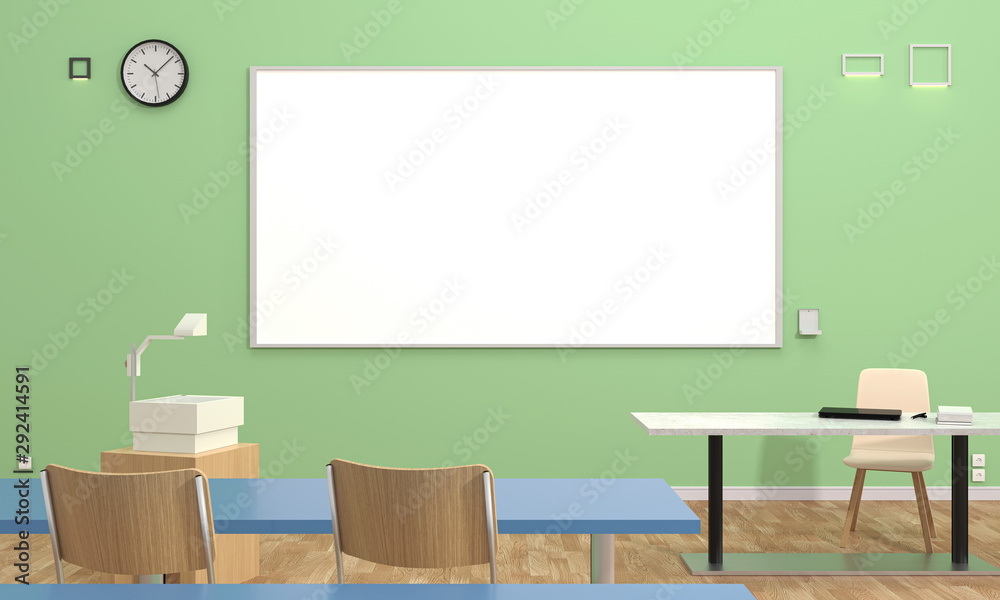 tutor room interior for education 3d rendering Stock Illustration ...