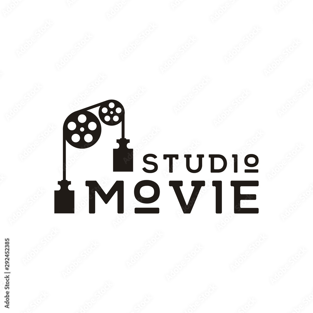 Film Movie Production Logo Design using Reel Stock Vector | Adobe Stock