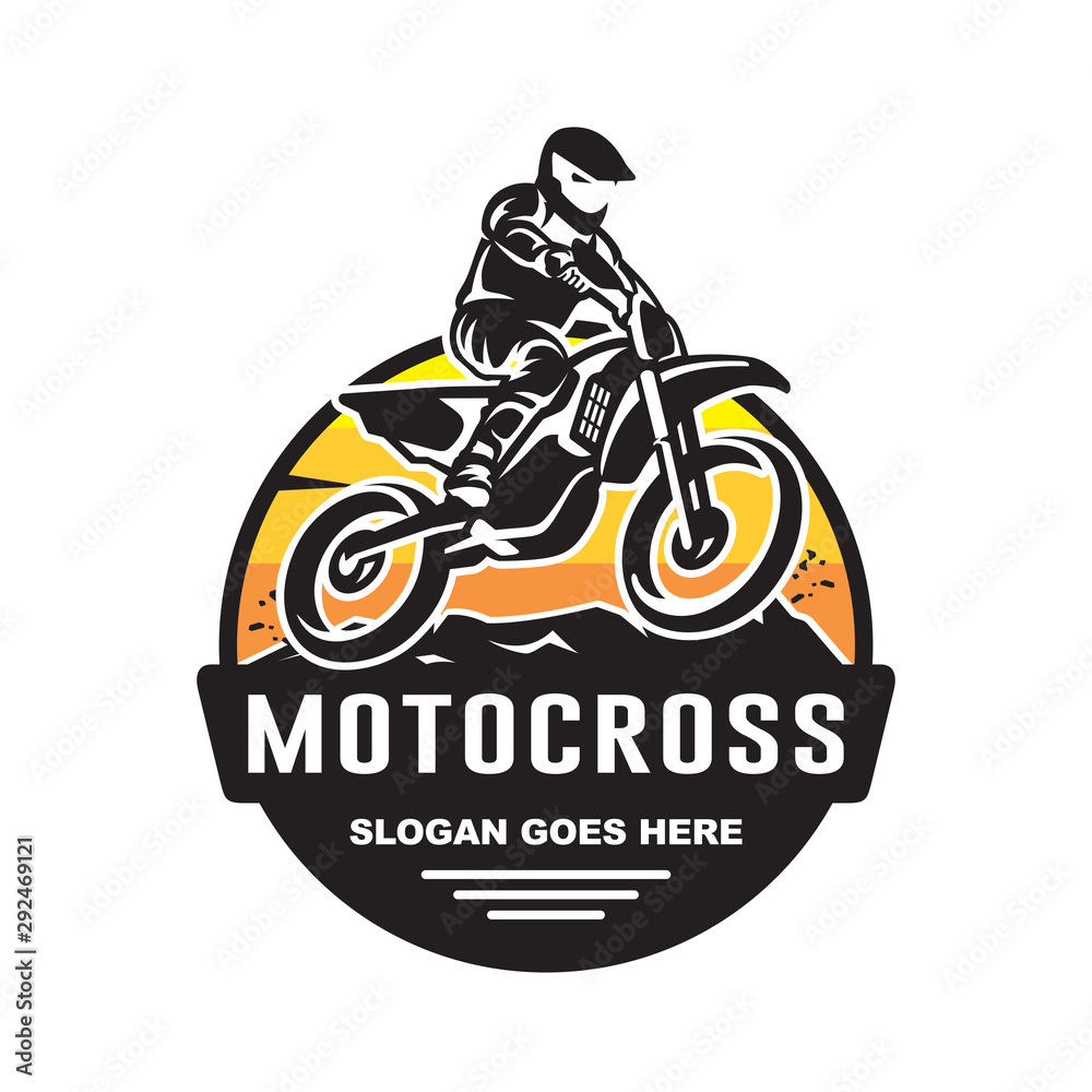 Motocross logo vector Stock Vector | Adobe Stock
