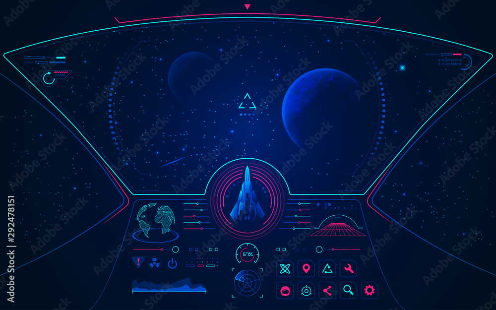 spaceship mode Stock Vector | Adobe Stock