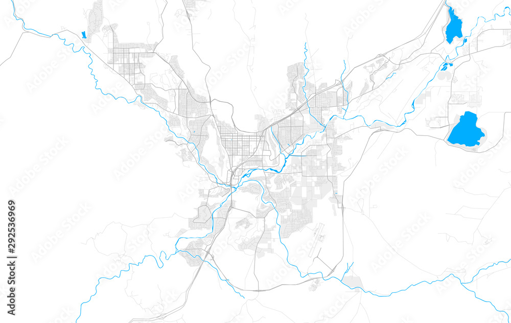 Rich detailed vector map of St. George, Utah, USA Stock Vector | Adobe ...